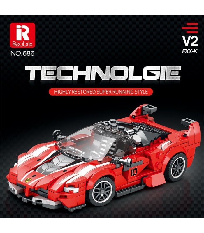 Reobrix 686 V2 FXX-K Sports Car Technology Series Building Blocks Toy ...