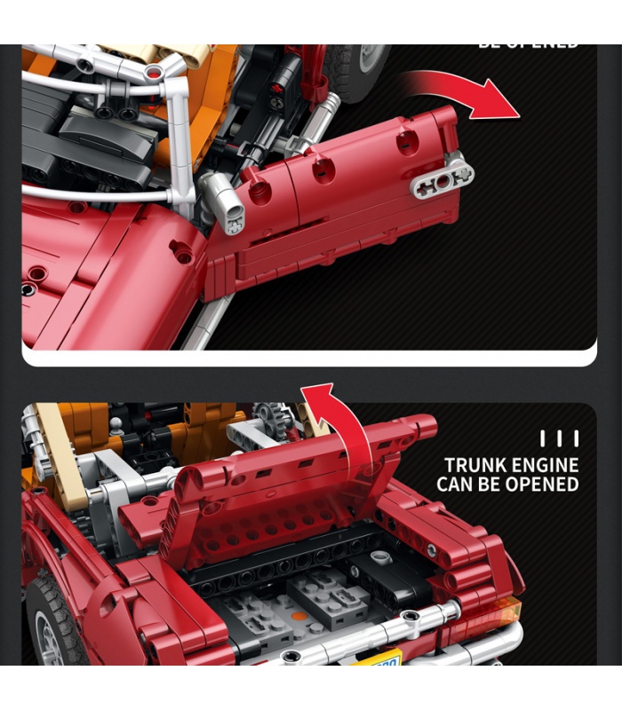 REOBRIX 11005 Mercedes-Benz Vintage 280SL Auto Car Building Blocks Toy ...