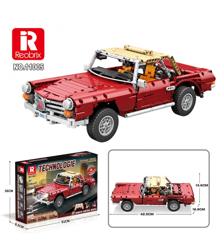 REOBRIX 11005 Mercedes-Benz Vintage 280SL Auto Car Building Blocks Toy ...