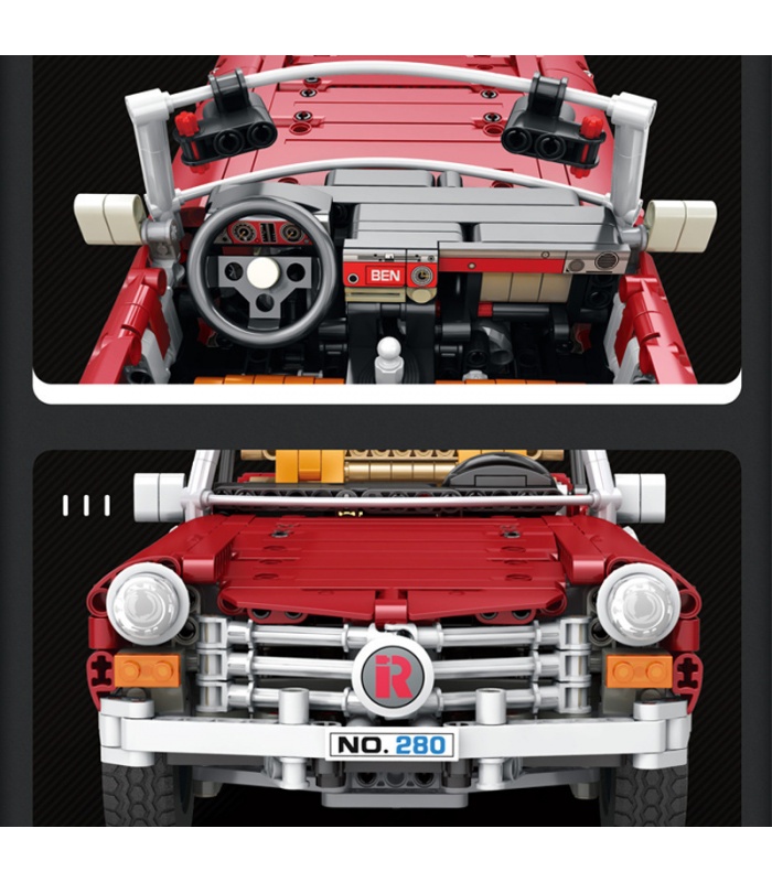 REOBRIX 11005 Mercedes-Benz Vintage 280SL Auto Car Building Blocks Toy ...