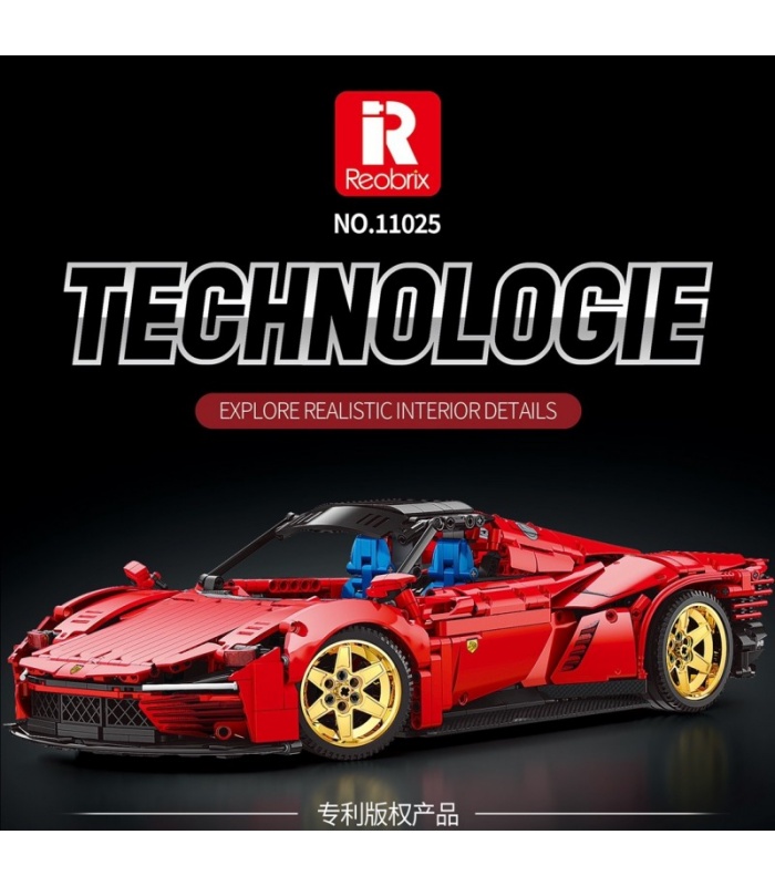 REOBRIX 11025 Italian SP3 Sports Car Building Blocks Toy Set ...