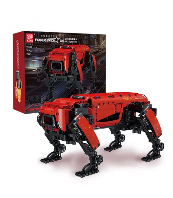MOULD KING 15067 MK Dynamics Red Robot Dog Remote Control Building ...