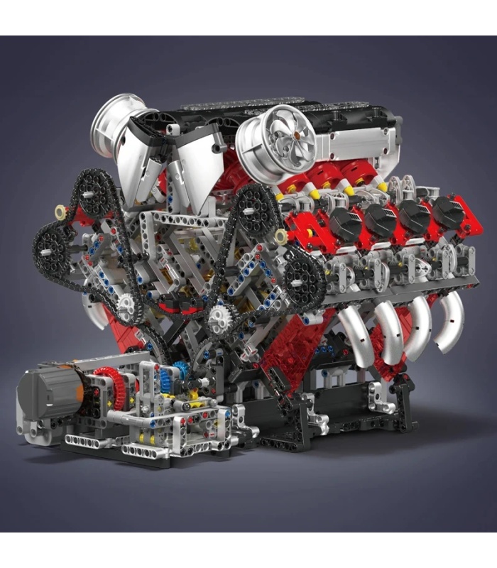 MOULD KING 10130 Motorized F488 V8 Engine Building Blocks Toy Set ...