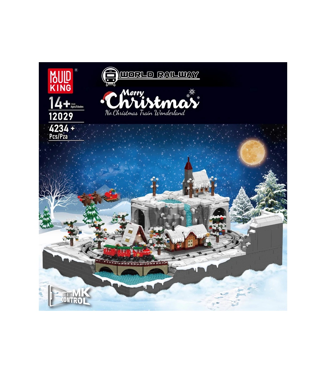 Mouldking 12029 Christmas Train Wonderland Building Blocks Toy Set ...