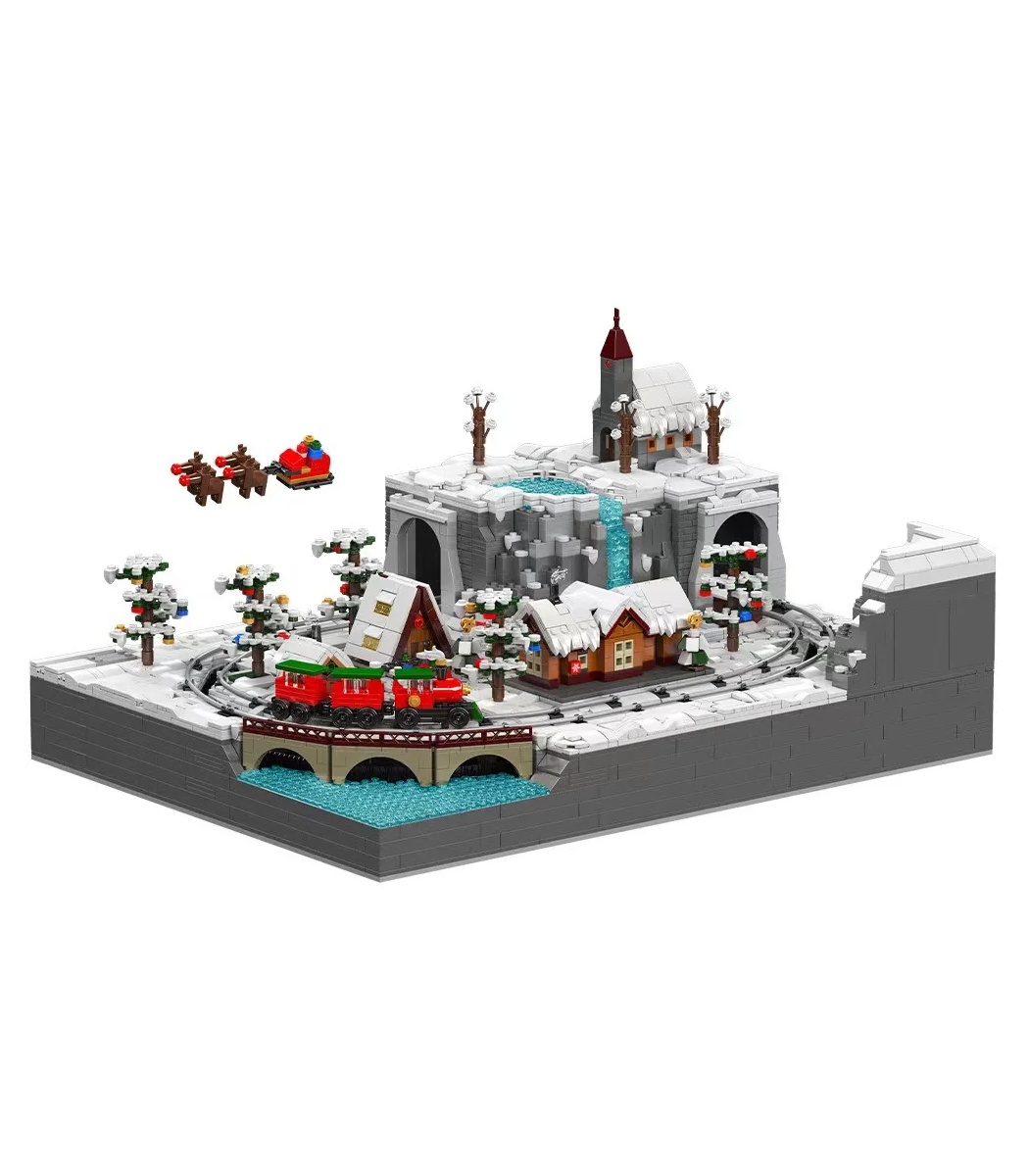 Mouldking 12029 Christmas Train Wonderland Building Blocks Toy Set ...