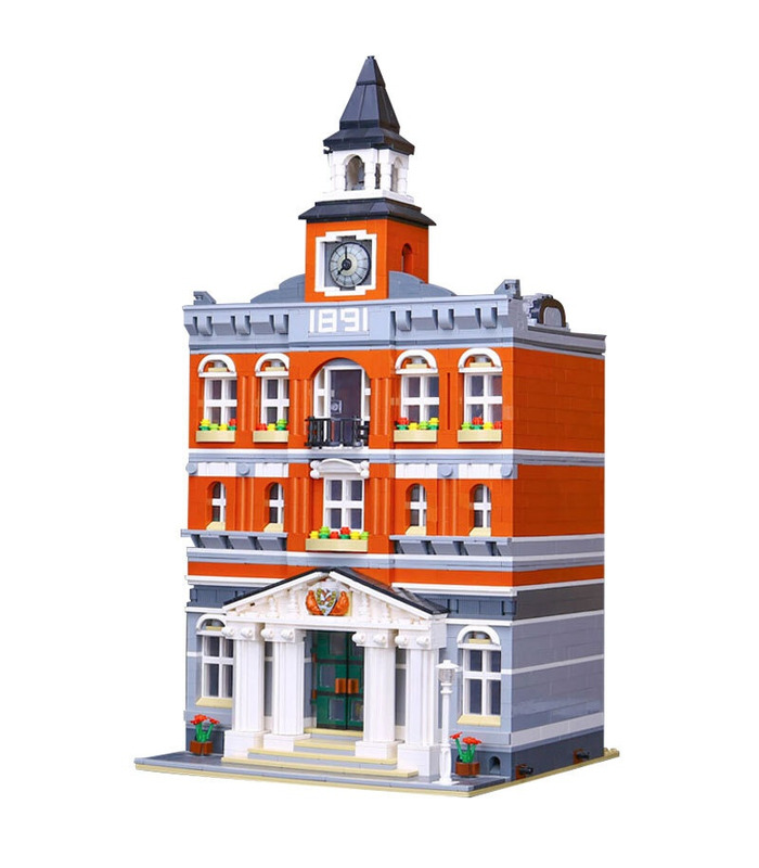 Custom Town Hall Creator Expert Compatible Building Bricks Set 2859 ...
