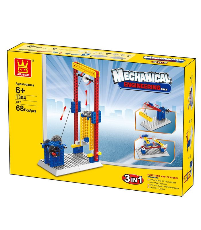 WANGE Mechanical Engineering Lift 1304 Building Blocks Toy Set ...