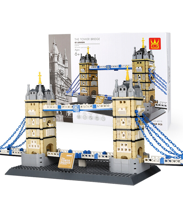 WANGE Architecture Tower Bridge London Building 4219 Building Blocks ...