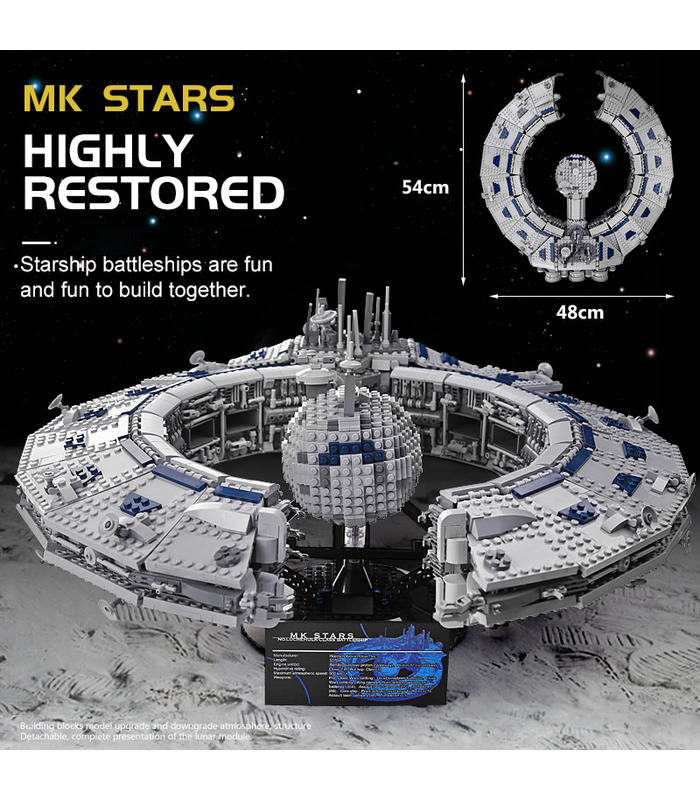 MOLD KING 21008 Lucrehulk Schlachtschiff Droid Control Schiffsbausteine ...