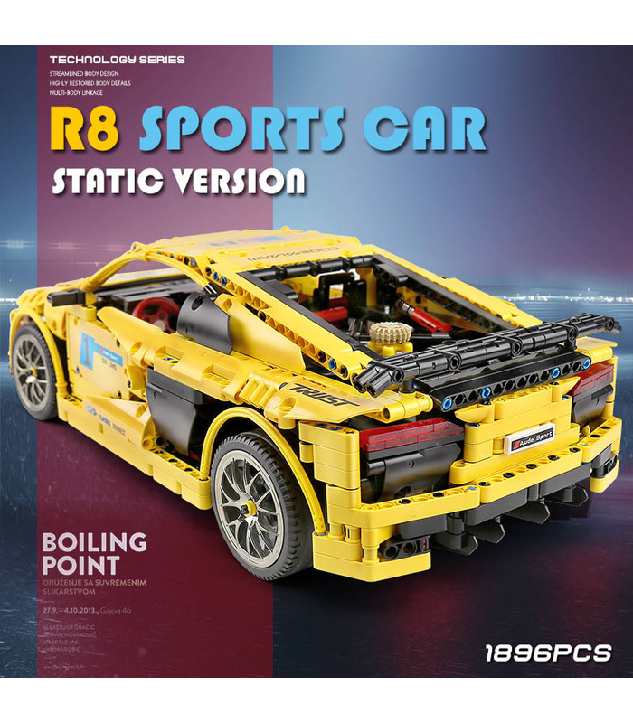 MOULD KING 13127 Audi R8 V10 Sports Car Building Blocks Toy Set ...
