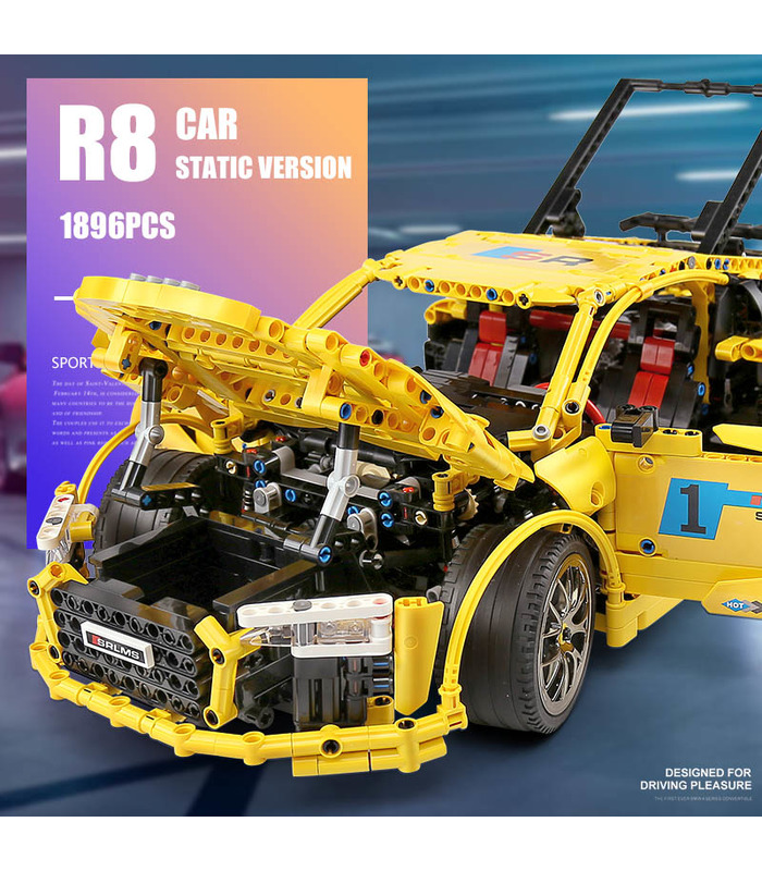 MOULD KING 13127 Audi R8 V10 Sports Car Building Blocks Toy Set ...
