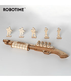 ROKR 3D Puzzle Terminator M870 Wooden Gun Justice Guard Building Toy ...