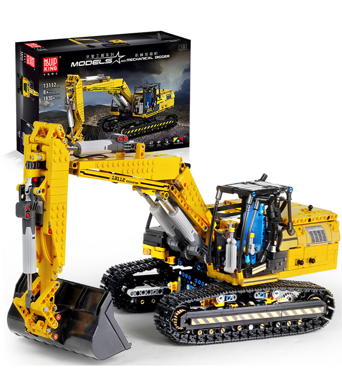 MOULD KING 13112 Mechanical Digger Motorized Excavator Remote Control ...