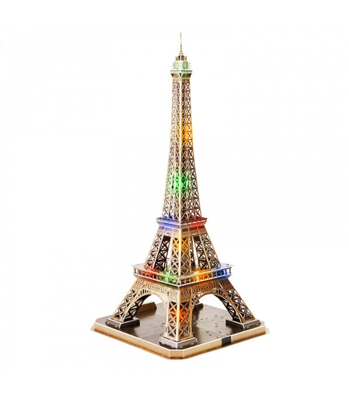 Cubicfun 3D Puzzle Eiffel Tower L091h With LED Lights Model Building Kits - BuildingToyStore.com