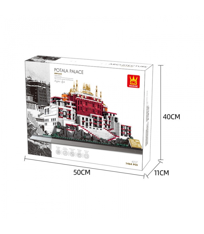 WANGE Tibet Potala Palace Model 6217 Building Blocks Toy Set ...