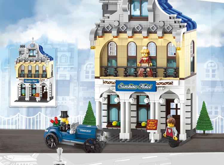 ENLIGHTEN 1127 Sunshine Hotel Bausteine - BuildingToyStore.com