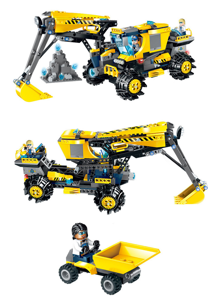 ENLIGHTEN 2410 Excavator Building Blocks Set - BuildingToyStore.com